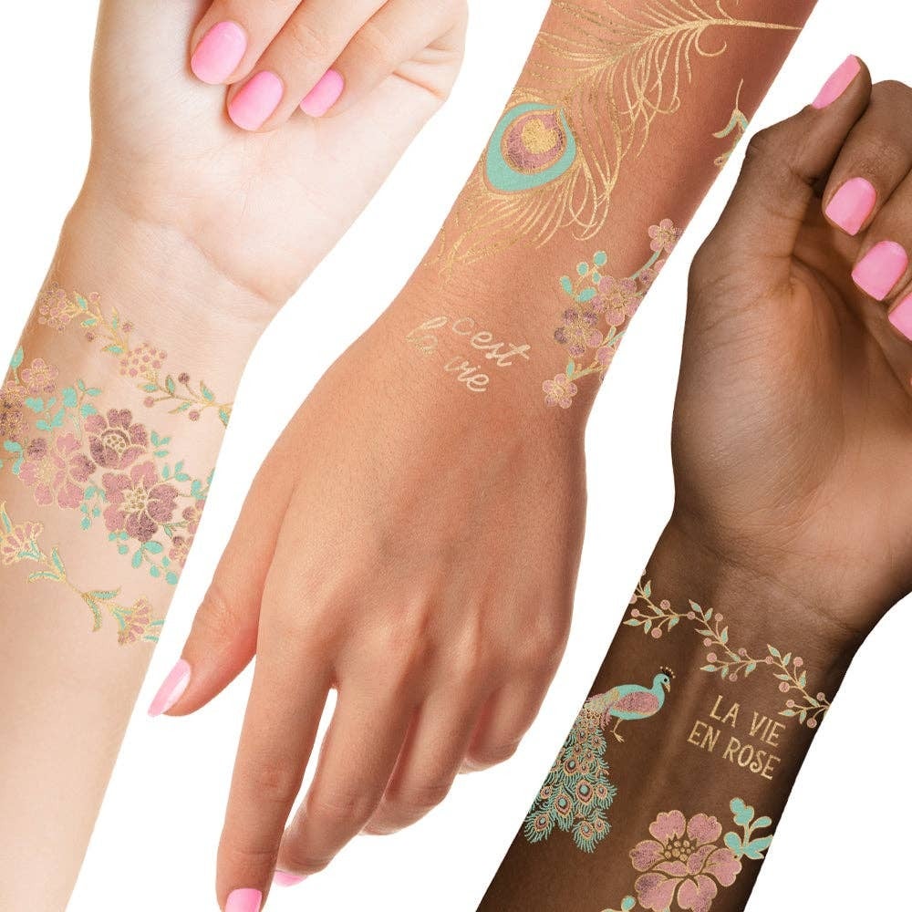 Flash Tattoos - CAMILLE metallic temporary tattoo pack | MAE & THE MOON